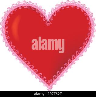 Heart red 3d clipart. Heart shape in red color for love, in love ...