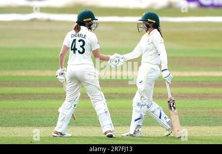 Australia's Charli Knott (right) and Lauren Cheatle at the end of the ...