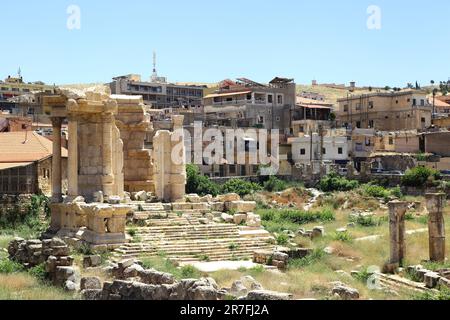 Baalbek , Lebanon: Old, older, oldest. Roman ruins and the modern city ...