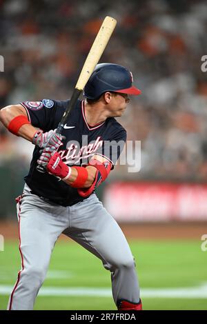 Washington Nationals' Alex Call (17) reacts after striking out swinging ...