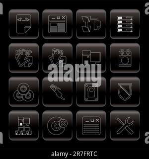 Server Side Computer icons - Vector Icon Set Stock Vector Image & Art ...