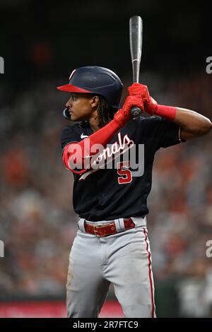 Washington Nationals' CJ Abrams in action during a baseball game ...