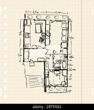 Redevelopment of apartment, sketch Stock Vector Image & Art - Alamy