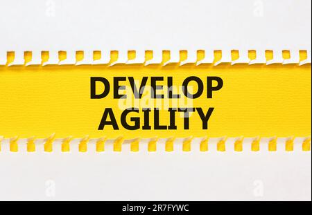 Develop agility symbol. Concept words Develop agility on beautiful ...