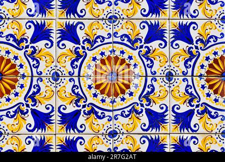 Dirty tiles pattern on wall in Petropolis, Rio de Janeiro, Brazil Stock ...