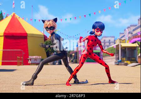 Ladybug & Cat Noir Awakening Ladybug & Cat Noir The Movie Stock Photo ...