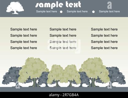 Proposal card design with stylized trees logo and text Stock Vector ...