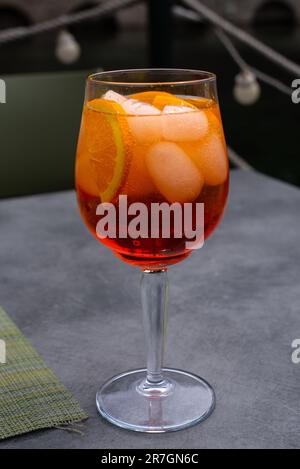 Texture of orange color ice cubes pattern above top view Stock Photo ...