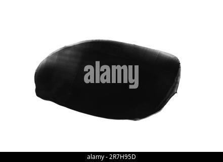 Black paint sample on white background, top view Stock Photo - Alamy