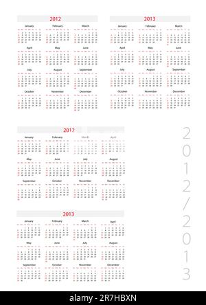 calendar for 2012 Stock Vector Image & Art - Alamy