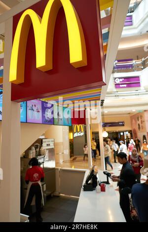 The McDonald's Golden Arches logo is seen on a sign outside of the fast ...