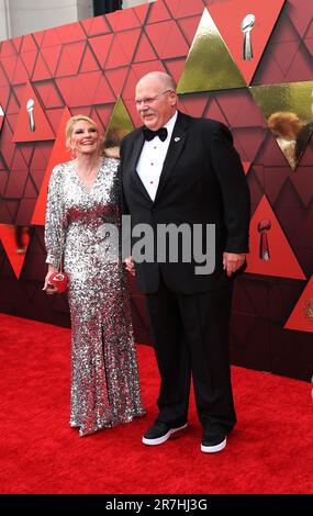 Tammy Reid, wife of Kansas City Chiefs head coach Andy Reid, stands on ...