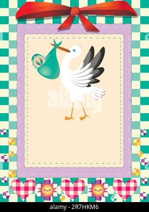 color nice girl child with present box Stock Vector Image & Art - Alamy