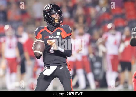 Ottawa Redblacks quarterback Tyrie Adams (7) scrambles during the first ...