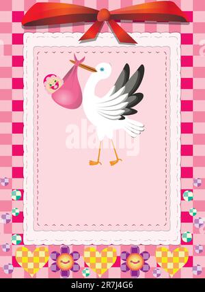 color nice girl child with present box Stock Vector Image & Art - Alamy