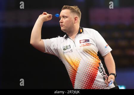 Martin Schindler in action in his match against Scott Williams on day ...