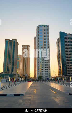 DOHA, QATAR - CIRCA MARCH, 2023: street level view of Doha Stock Photo ...