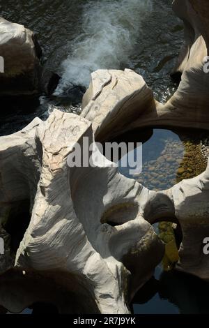 Beautiful minimal landscape, dramatic pothole formations of Blyde River ...