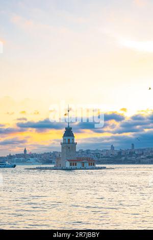 Visit Istanbul. Kiz Kulesi aka Maiden's Tower and cityscape of Istanbul ...