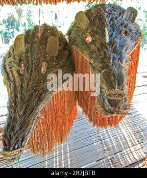 Wild pig masks Stock Photo - Alamy