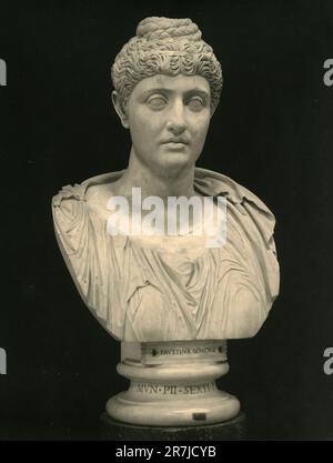 Faustina the Elder, wife of Roman Emperor Antoninus Pius marble bust ...