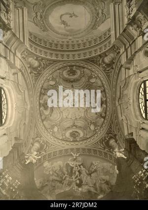 Ancient frescoed Baroc ceiling with stucco, 1900s Stock Photo - Alamy