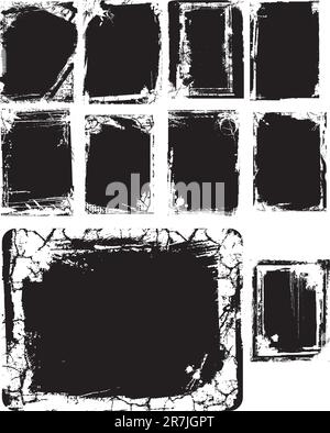 Vintage filmstrip frame. Distressed film border. Grunge cinema texture ...