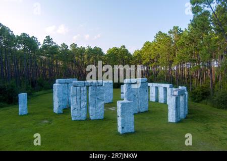 Aerial view of Bamahenge in Elberta, Alabama Stock Photo - Alamy