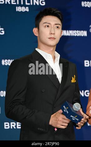 Chinese actor and model Huang Jingyu, also known as Johnny Huang, poses ...