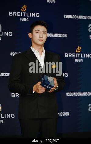 Chinese actor and model Huang Jingyu, also known as Johnny Huang, poses ...