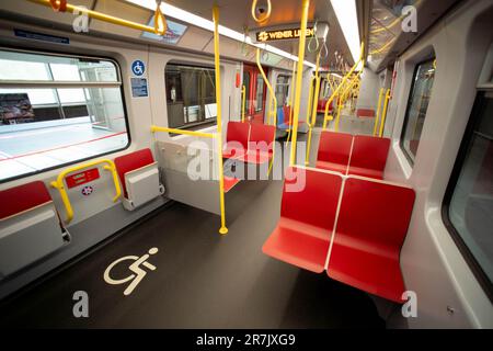 Vienna, Austria. 16 June 2023. New subway train „X-Wagen“ being ...