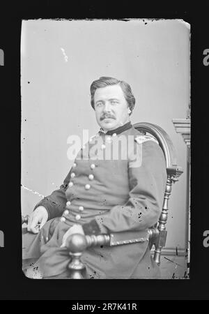 Major General Alexander McDowell McCook, full-length portrait seated on ...