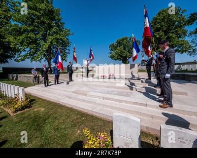 This image is of the French memorial parade at the WWI French Cemetery ...