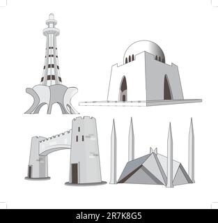 Minar-e-Pakistan. Famous Landmark of Pakistan located in the city of ...