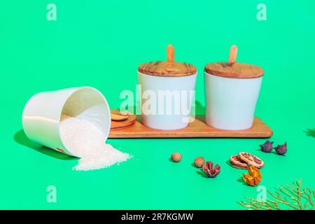 The Wooden Spice Jar Set offers a natural and stylish way to store your ...