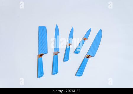 The Blue Kitchen Knife Set offers a collection of versatile blades in ...