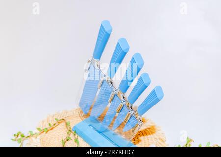 The Blue Kitchen Knife Set offers a collection of versatile blades in ...