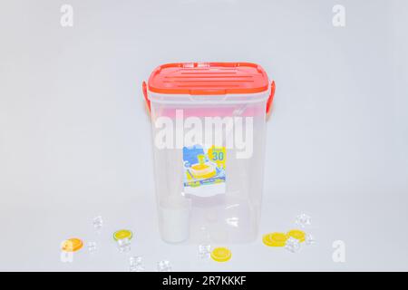 The Versatile Cylinder Plastic Container with Secure Lid is the ...