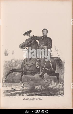 Major General Alexander McDowell McCook, full-length portrait seated on ...