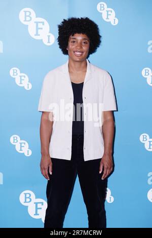 Dionne Edwards arrives for a special preview of Pretty Red Dress, at ...
