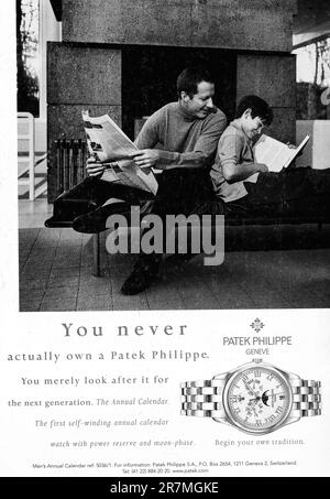 Patek Philippe Annual Calendar watch advert in a magazine 2003 Stock ...