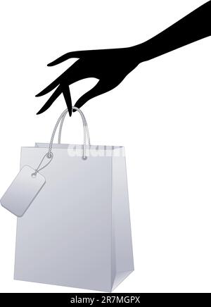 Hand holding a bag Stock Vector Image & Art - Alamy