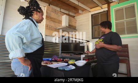 SEARCHING FOR SOUL FOOD, from left: Chef Alisa Reynolds, Chef Nico ...
