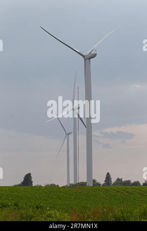 Wind turbine farm in Yamaska, Quebec, Canada Stock Photo - Alamy