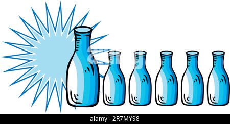 Fresh Milk Bottle with advertising tag flash Stock Vector Image & Art ...