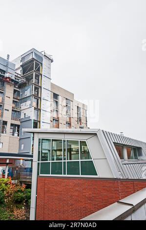 Construction of a hospital type building Stock Photo - Alamy