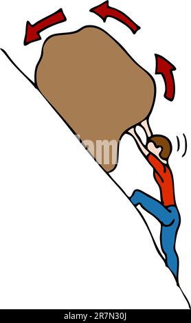 Rolling Rock Uphill Stock Vector Image & Art - Alamy