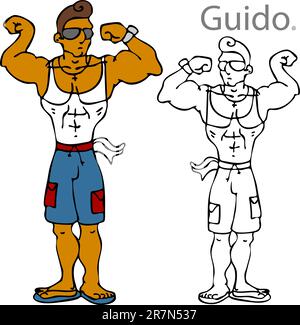 Human muscles clipart, drawing illustration vector Stock Vector Image ...
