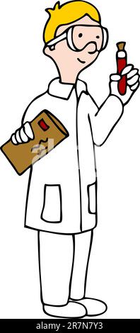 sample blood test vial cartoon vector illustration Stock Vector Image ...