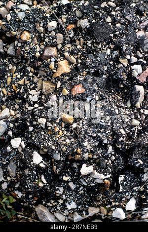 Image of soil with small rocks and gravel arranged to resemble a human ...